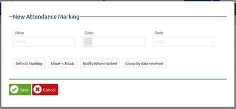 Creating Editing Attendance Markings