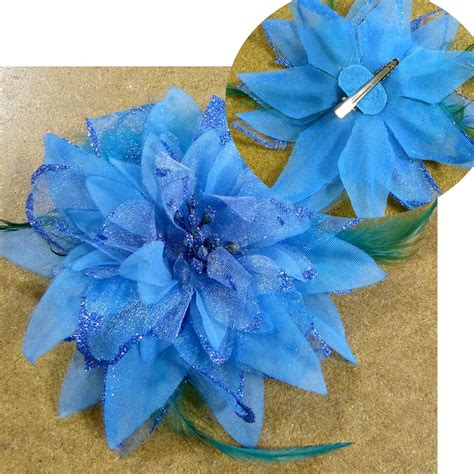 Haarklammer Blüte Organza Haarschmuck Karneval