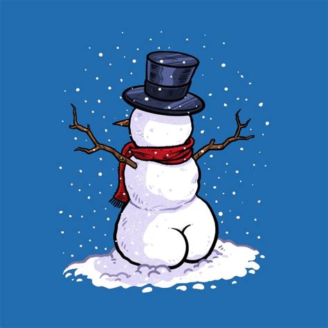Snowman Butt Accessories Greeting Card Brian Cook