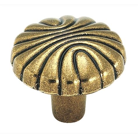 Amerock Natural Elegance Burnished Brass Round Cabinet Knob In The Cabinet Knobs Department At