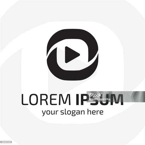 Lambang Multimedia Abstrak Modern Simbol Pemutar Video Berwarnawarni