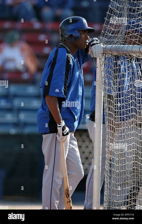 Endy Chavez Of The New York Mets Vs The Los Angeles Dodgers March 21st 2007 At Holman Stadium