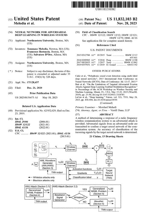 Patent For Protecting Wireless Systems From Adversarial Attacks