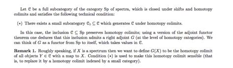 Algebraic Topology Adjoint Functor Theorem On Certain Categories