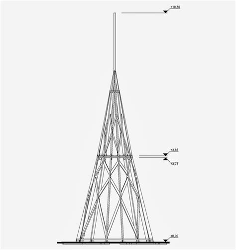 Christmas Tree Made From Wooden Sledges