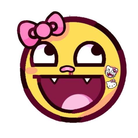 Hello Kitty Epic Face🩷 Рисовала я Стикер арт Рисунки эмодзи Милые