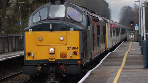 Legend Driver Rog Class 37 Thunders Through Shawford Hauling Ex