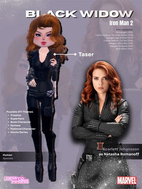 Natasha Romanoff Black Widow Dress To Impress Black Widow Dress