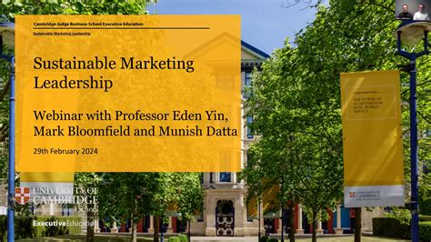 Sustainable Marketing Leadership Webinar With Professors Eden Yin Munish Datta And Mark