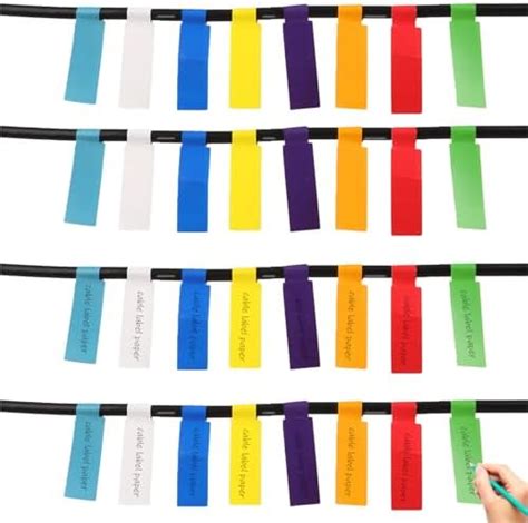 1200pcs Cable Labels Tags 8 Colors Ethernet Cable Labels