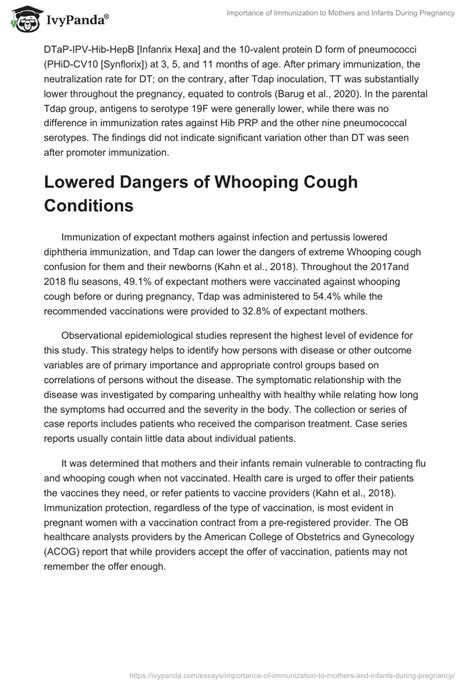 Importance Of Immunization To Mothers And Infants During Pregnancy