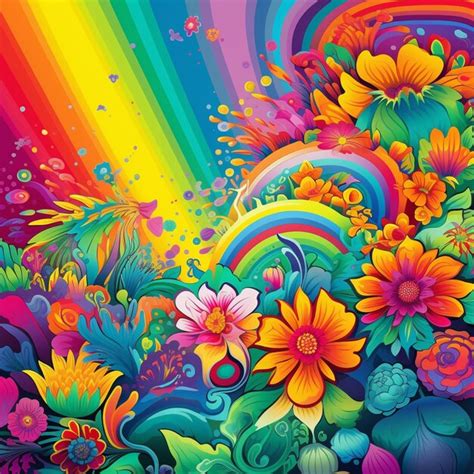 Rainbow Wallpaper Colorful Flower Images Free Download On Freepik