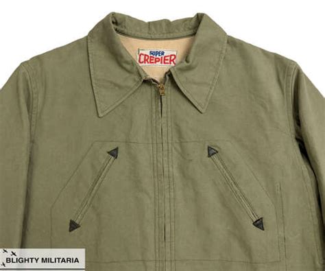 Original 1950s French Duck Cotton Workwear Hunting Jacket Size 36