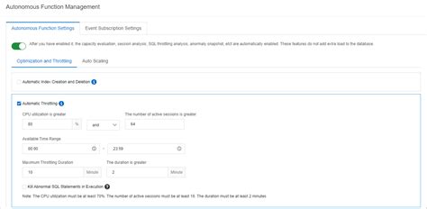 Automatic Sql Throttling Database Autonomy Service Alibaba Cloud Documentation Center