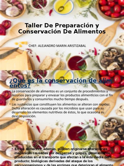 Taller De Preparación Y Conservación De Alimentos Pdf