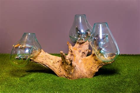 Premium Photo A Tree Stump With Three Glasses On It That Saysim A Wine Glass