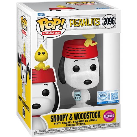 Peanuts Snoopy And Woodstock Flocked Funko Pop Vinyl Figure 2096
