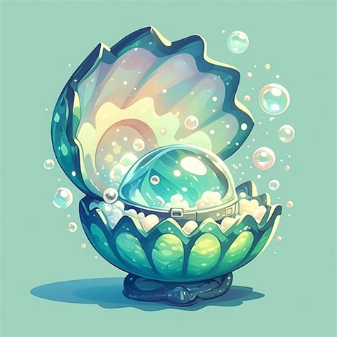 Giant Clam Filtering Water Premium Ai Generated Vector