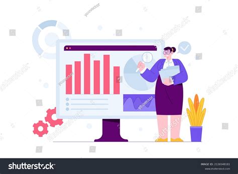 Data Analyst Concept Vector Illustration Idea Stock Vector Royalty