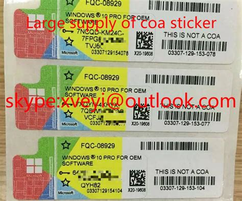 Win Pro OEM Coa Sticker Id Buy Hong Kong Win Pro Coa Sticker Win Pro Coa