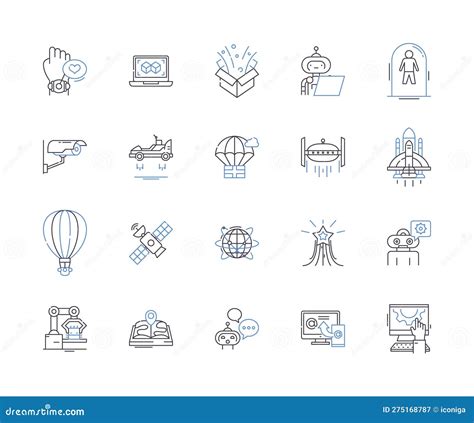 Software Development Outline Icons Collection Software Development Coding Programming