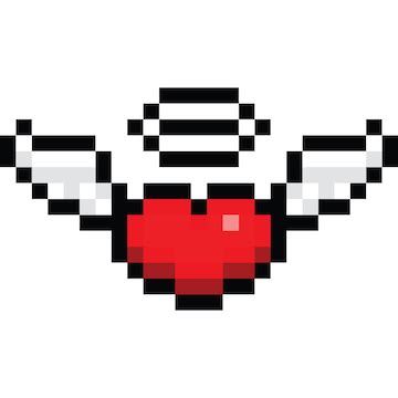 Premium Vector Pixel Art Cartoon Heart With Angle Wings 3