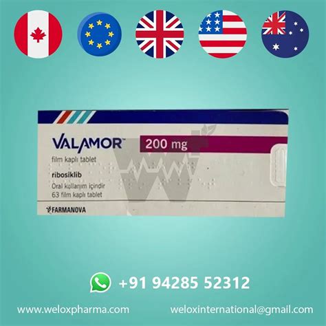 Ribociclib Valamor 200mg Tablet At Rs 25000box Smruti Society Surat Id 2853389607930