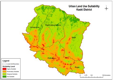Urban Land Use Suitability Map Of Kaski District Download Scientific Diagram