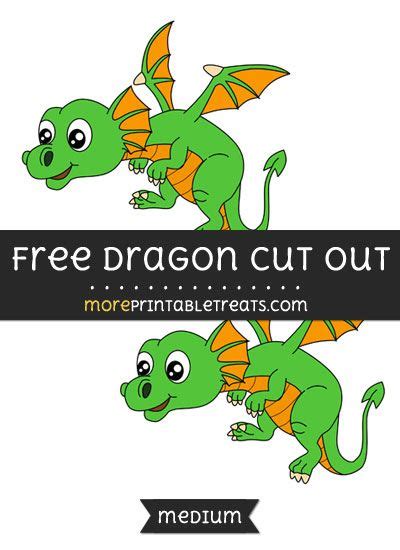 Free Dragon Cut Out Medium Size Printable