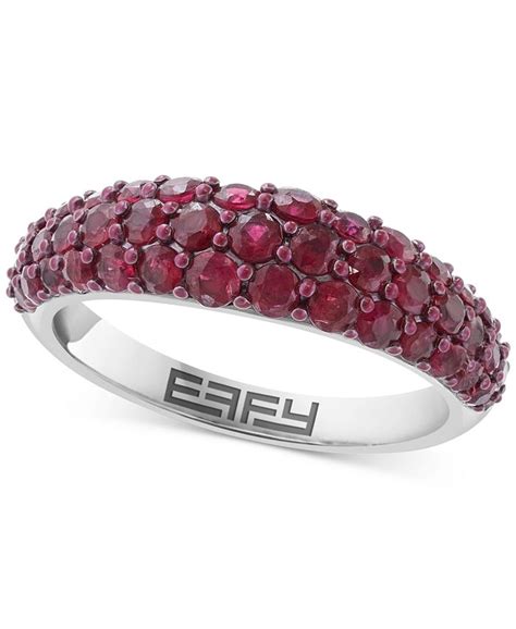 Effy Collection Effy® Ruby Cluster Dome Ring 1 34 Ct Tw In