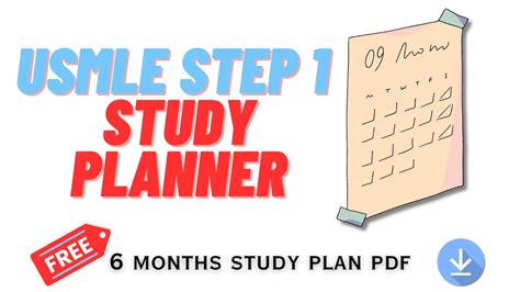 Usmle Step 1 Sudy Planner Pdf Incude Free 6 Moths Plan