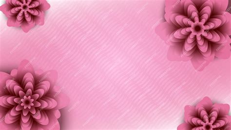 Premium Vector Pink Vector Flowers On Soft Background