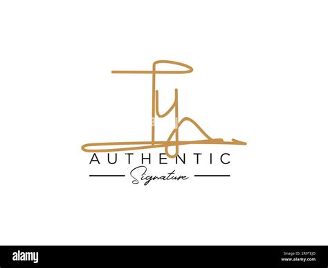 Ty Signature Logo Template Vector Stock Vector Image And Art Alamy