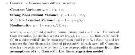 Solved Constant Variance Yi1xiεi Strong Nonconstant