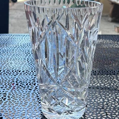 Cut Glass Vase Etsy