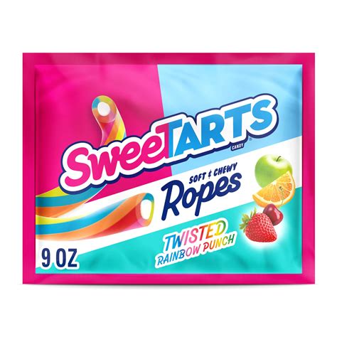 Ropes Candy Twisted Rainbow Punch Soft And Chewy 9 Oz