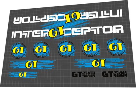 1989 Gt Interceptor White Elite Bmx Decals