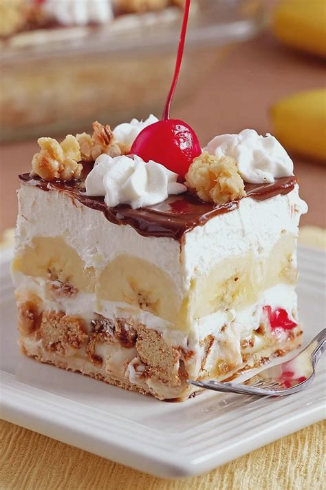No Bake Banana Split Dessert Feast With Sophie