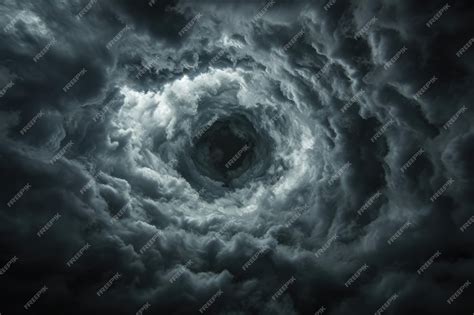 Premium Photo Whirling Tempest Dramatic Clouds With Vortex And