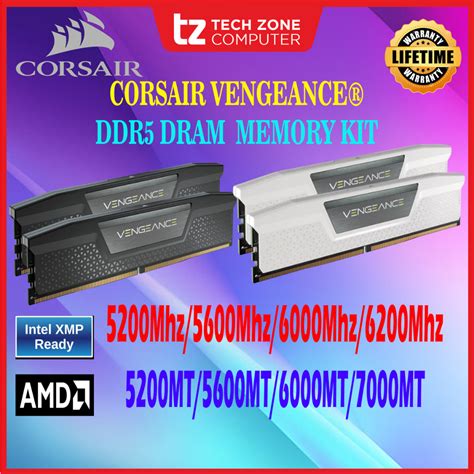 CORSAIR VENGEANCE DDR5 DRAM MEMORY KIT INTEL XMP AMD MT Shopee Singapore