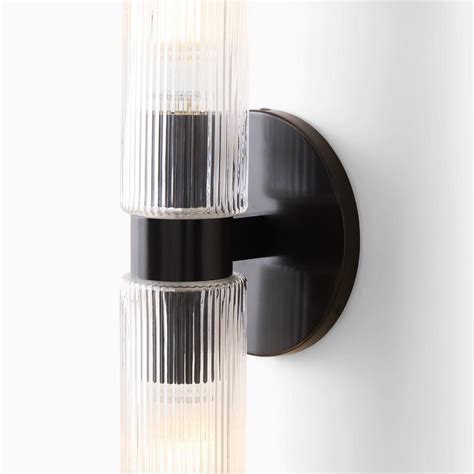 Fluted Double Short Indooroutdoor Sconce 3 West Elm