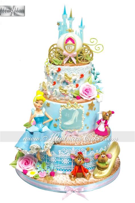 Disney Princess Cinderella Birthday Cake Cinderella Cake Custom