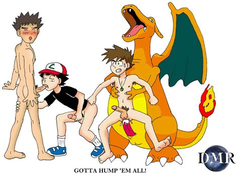 Rule 34 4boys Anal Armpit Hair Ash Ketchum Brock Pokemon Charizard