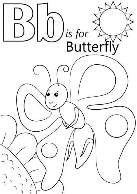 Butterfly Letter B
