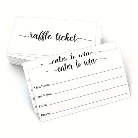 Raffle Ticket Form Blank Registration Form Raffle Ticket Temu Australia