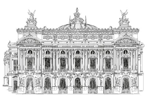 Premium Vector Grand Opera Opera Garnier Landmark Of Paris France Vector Isolated Hand