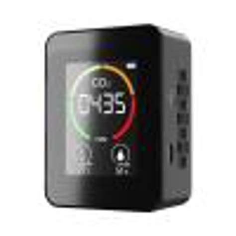 Sensor Semiconductor Co2 Calidad Del Aire Temperatura Humedad Probador Negro Wdoplteas Para