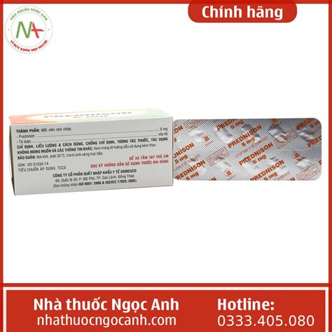 Thuốc Prednison 5mg Domesco Viên Nén Giá Bao Nhiêu Mua ở đâu