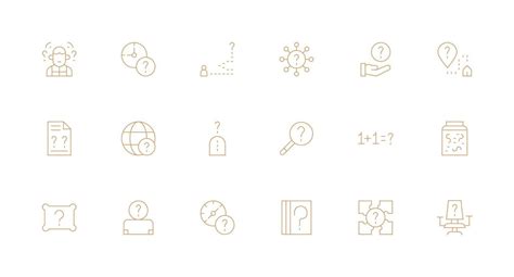 18 Unknown Icons In Minimal Line Aesthetic Layout Icon Collection