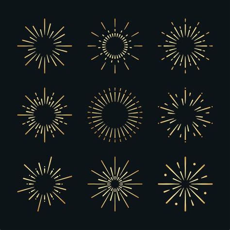 Free Vector Set Of Firework Explosion Vectors